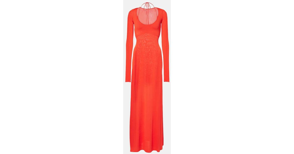 Sir. The Label Valejo Halter Knit Maxi Dress in Red | Lyst