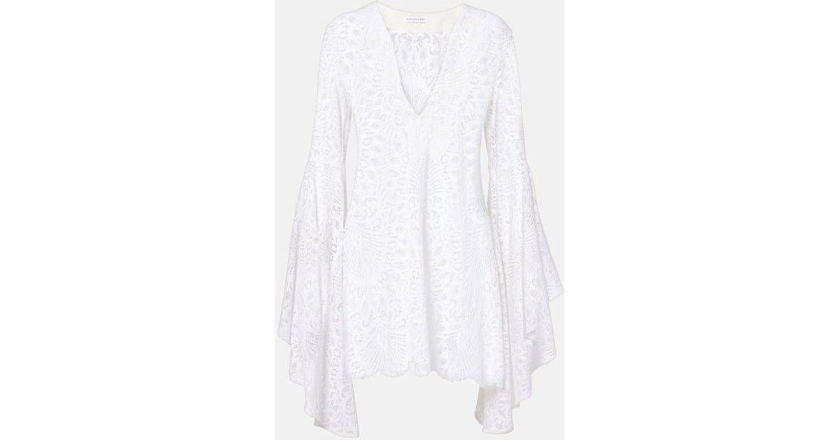 Alexandra Miro Bella Lace Beach Dress in White | Lyst