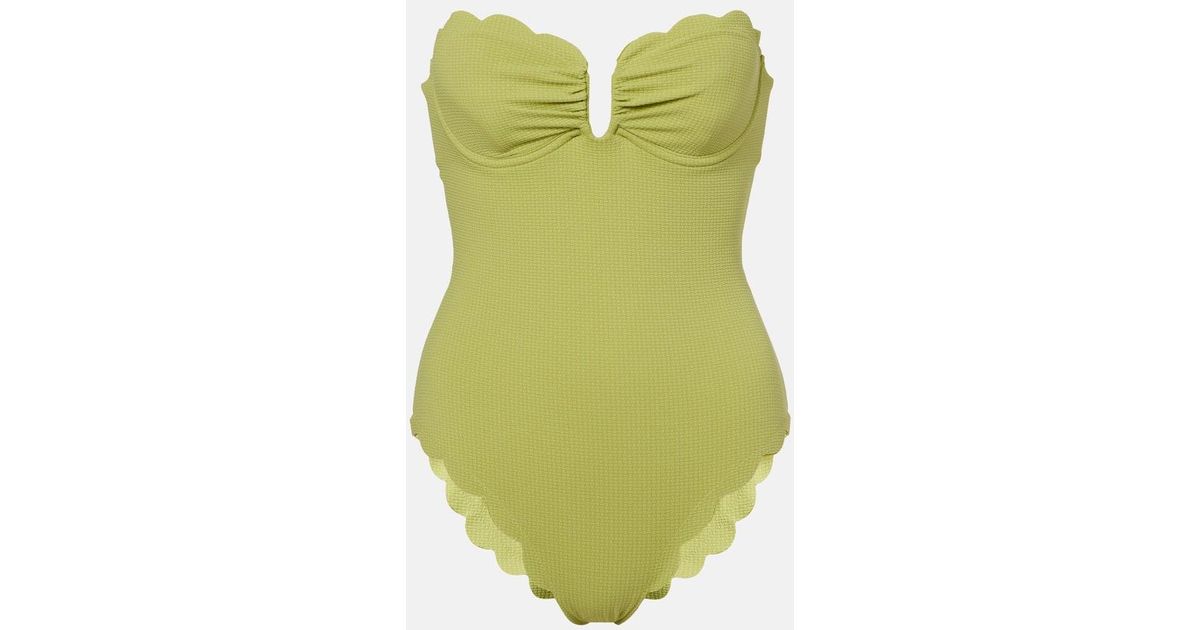 Marysia Swim Lisbon Scalloped Swimsuit in Green | Lyst
