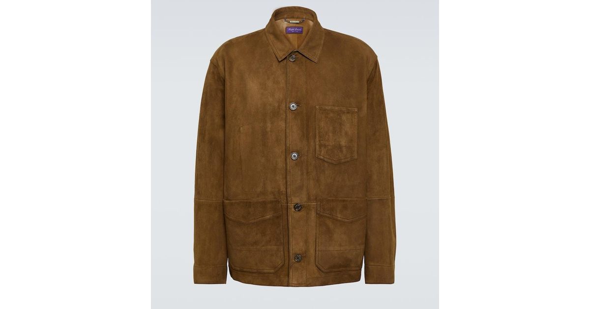 Ralph Lauren Ralph Lauren Label Burnham Suede Jacket in Brown for Men | Lyst