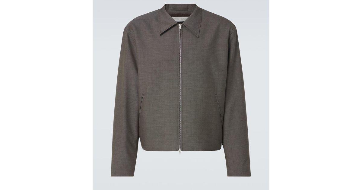 Our Legacy Mini Checked Virgin Wool Blouson in Gray for Men | Lyst