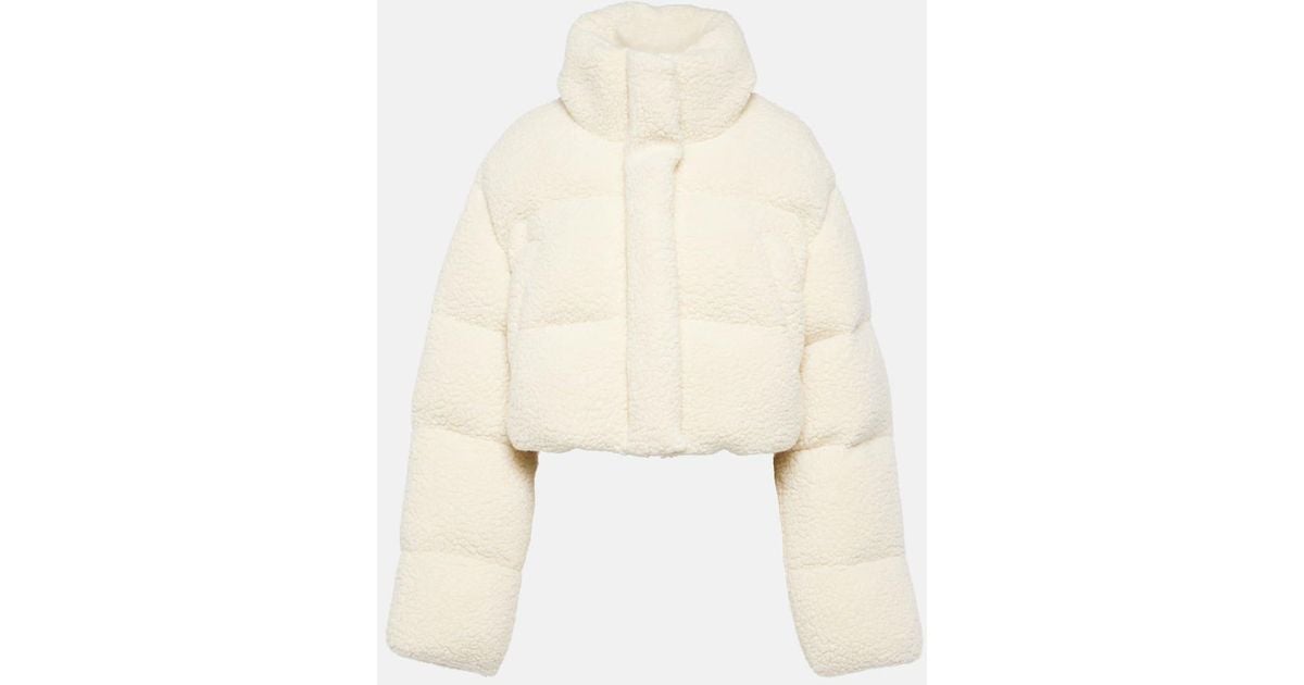 CORDOVA Kozzy Cropped Wool-Blend Puffer Jacket in Natural | Lyst