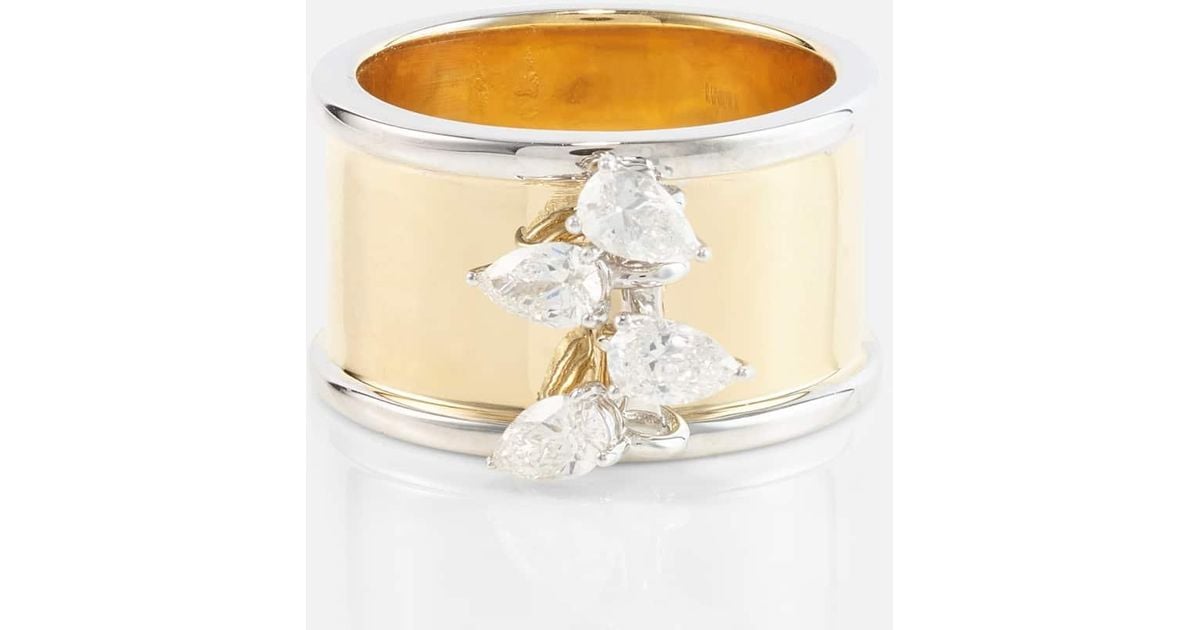 Rainbow K Erin 18Kt And Ring With Diamonds in Metallic | Lyst