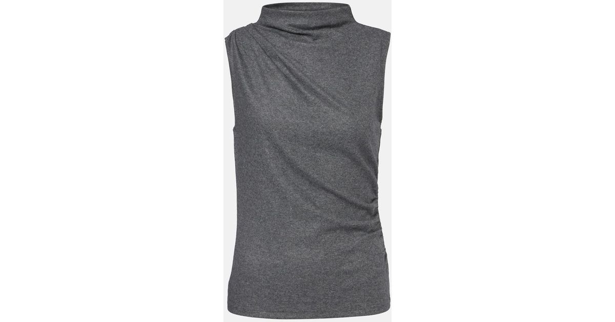 Veronica Beard Mylie Draped Top in Gray | Lyst