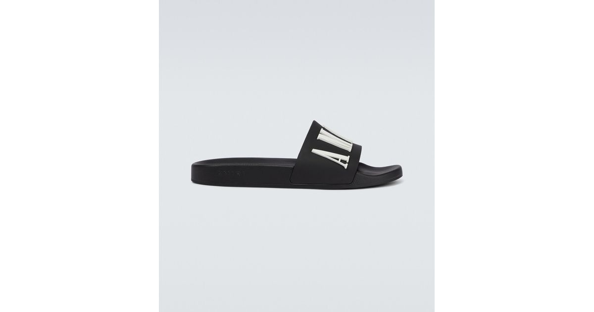 Amiri Rubber Pool Slides in Black for Men | Lyst