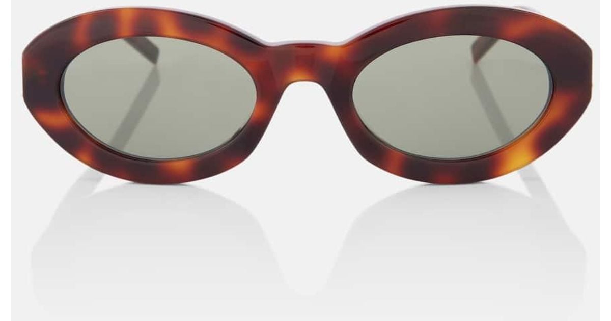Saint Laurent 'Sl M136' Sunglasses in Brown | Lyst UK