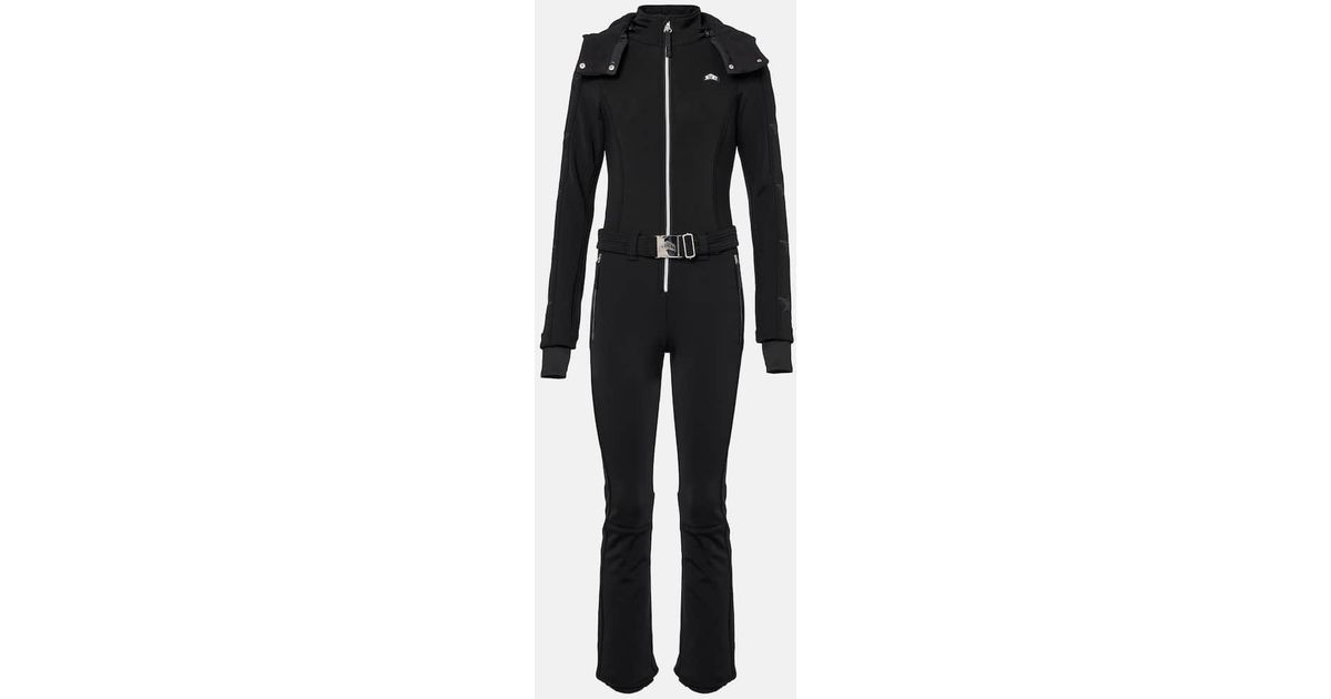 Jet Set Belted Ski Suit in Black | Lyst
