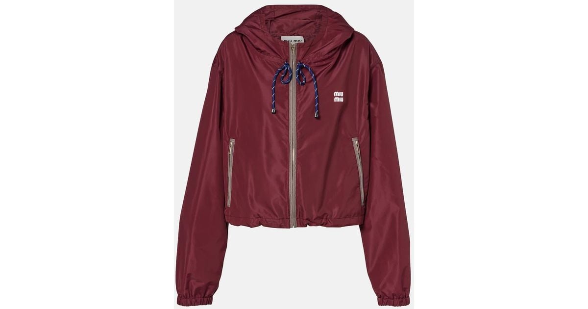 Miu Miu Technical Jacket in Red | Lyst UK