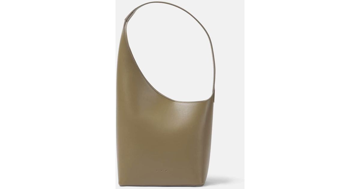 Aesther Ekme Demi Lune Small Leather Tote Bag in Gray | Lyst