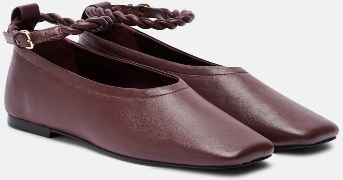 A.Emery Steele Leather Flats in Brown | Lyst