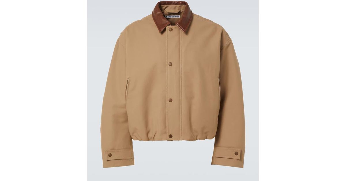 Acne Studios Cotton Twill Blouson in Brown for Men | Lyst
