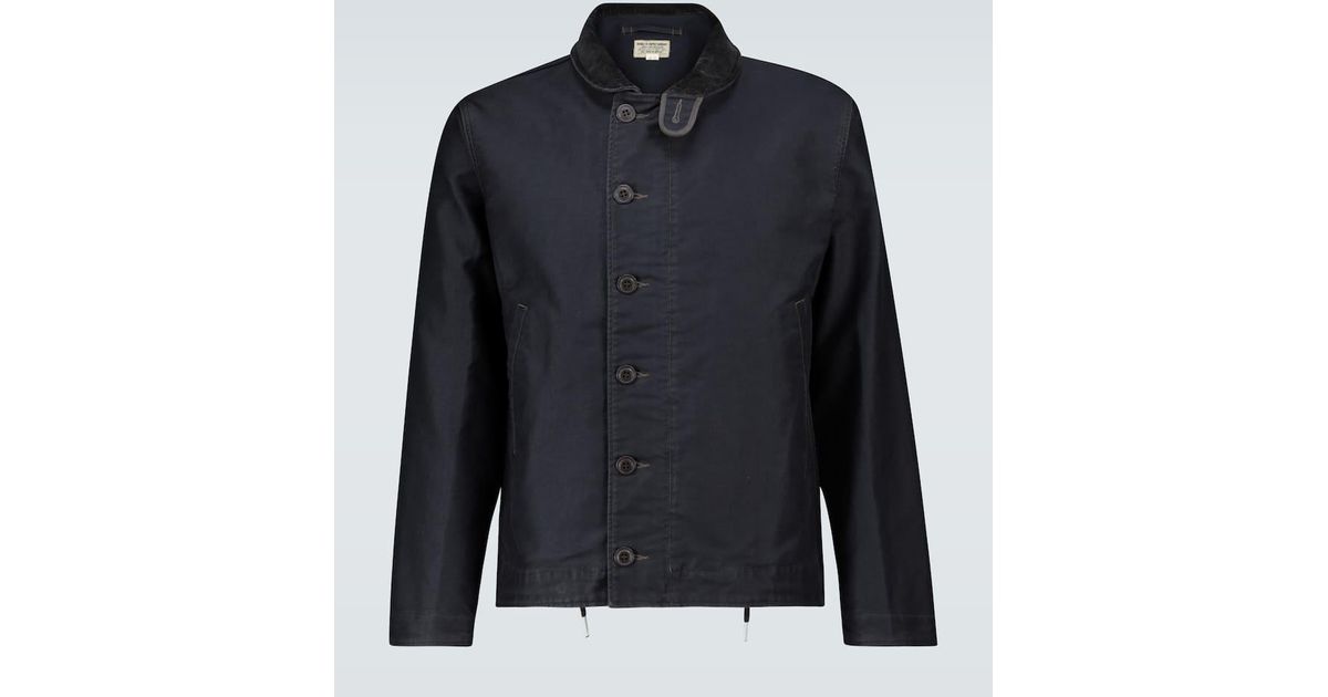RRL Jungle Cloth Deck Jacket in Blue for Men | Lyst
