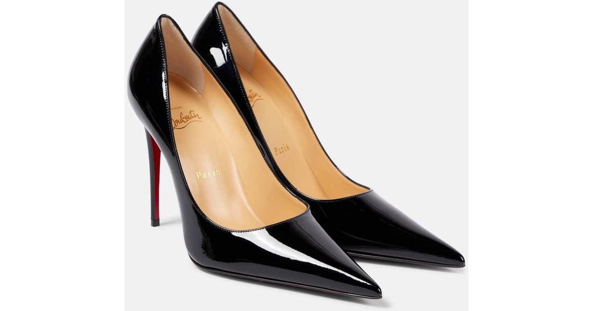Christian Louboutin Kate Max 100 Patent Pump in Black | Lyst