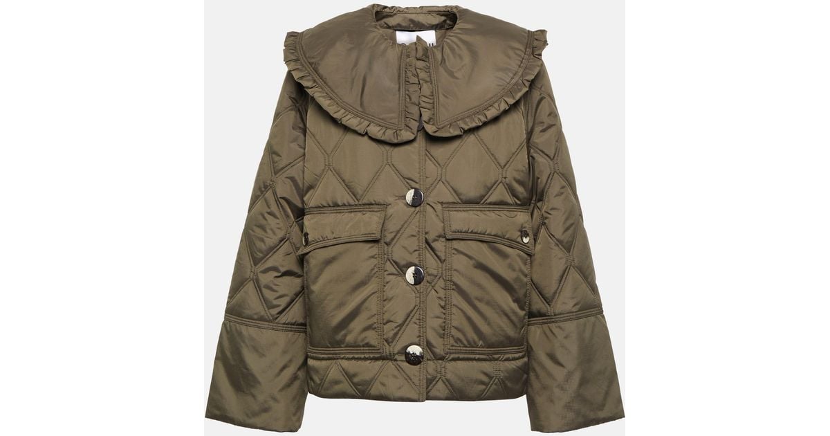 Ganni Quilted Ripstop Jacket | Lyst