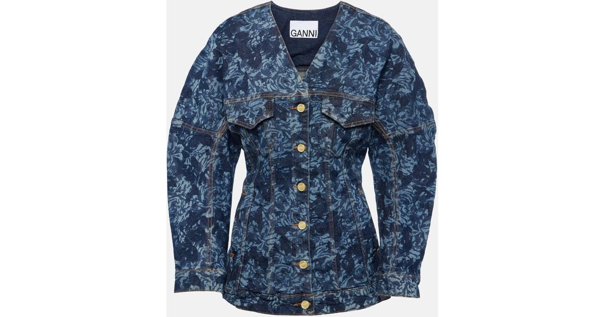 Ganni Lazer Jacket in Blue | Lyst UK