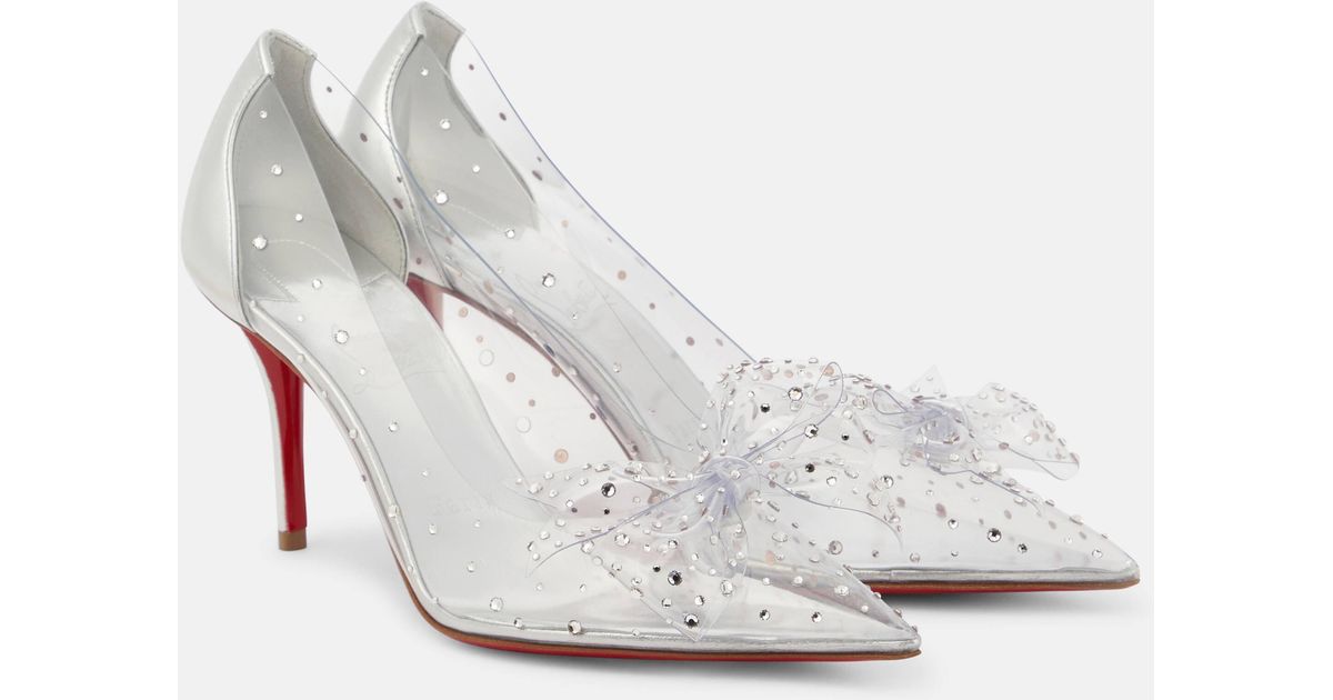 Christian Louboutin Jelly Strass 80 Embellished Pvc Pumps in White ...