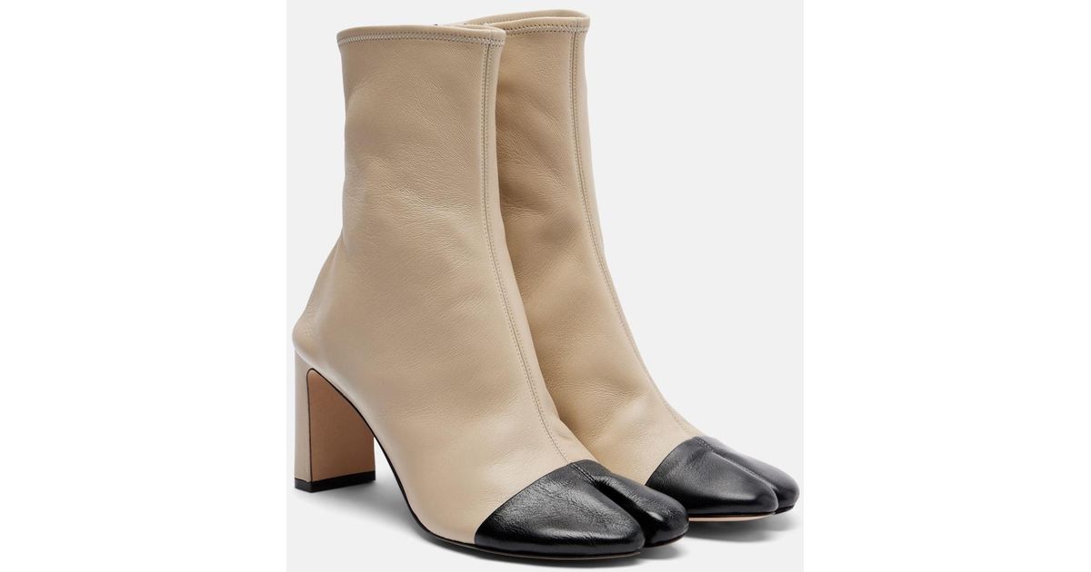 Christen Tabi 75 Leather Ankle Boots in Natural | Lyst UK