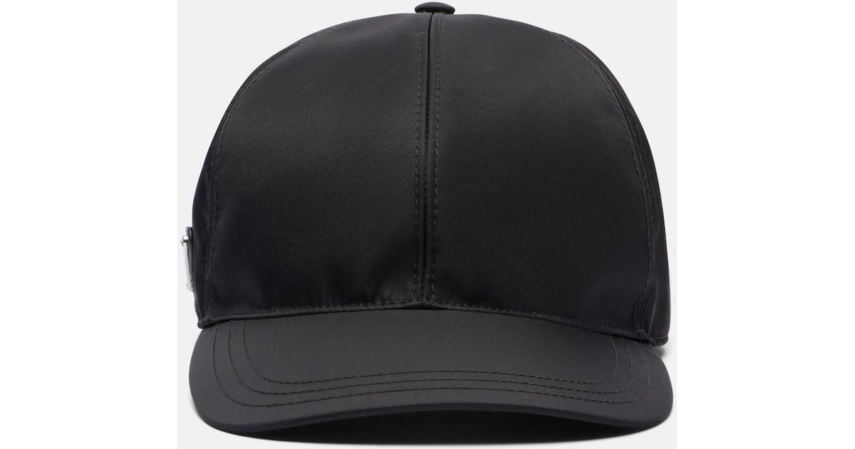 Prada Re-Nylon Baseball Cap in Black | Lyst UK