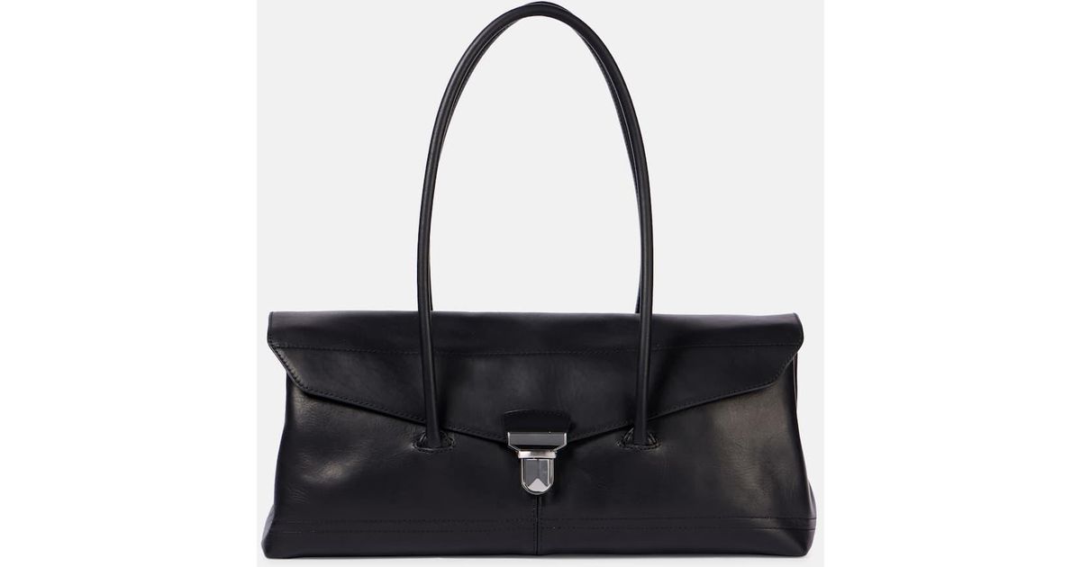 Lemaire Gear Leather Shoulder Bag in Black | Lyst