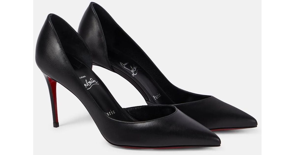 Christian Louboutin Iriza 85 Leather Pumps in Black | Lyst