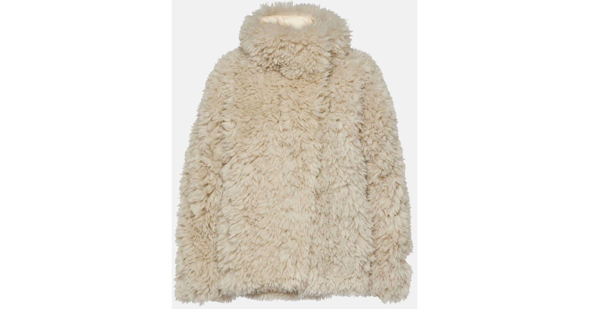 Goldbergh Woolly Faux Fur Jacket in Natural | Lyst