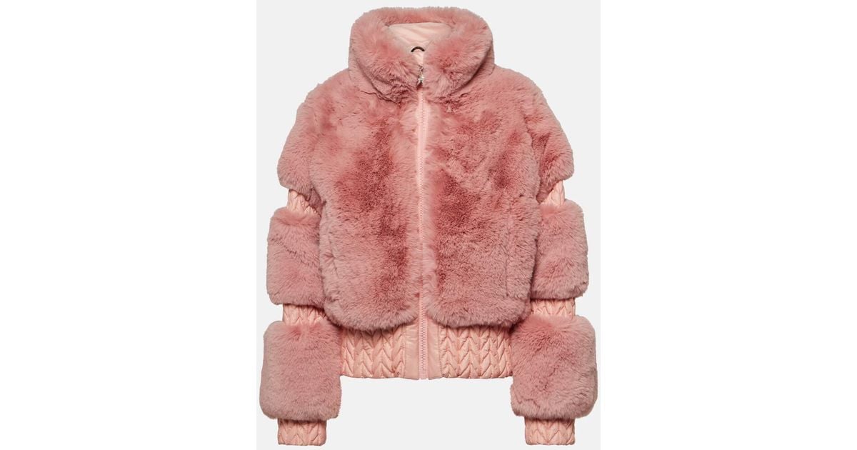Goldbergh Furry Ski Jacket in Red | Lyst