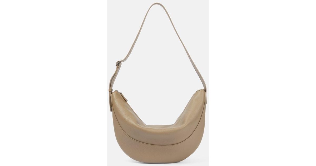 The Row Jouve Small Leather Shoulder Bag in White | Lyst