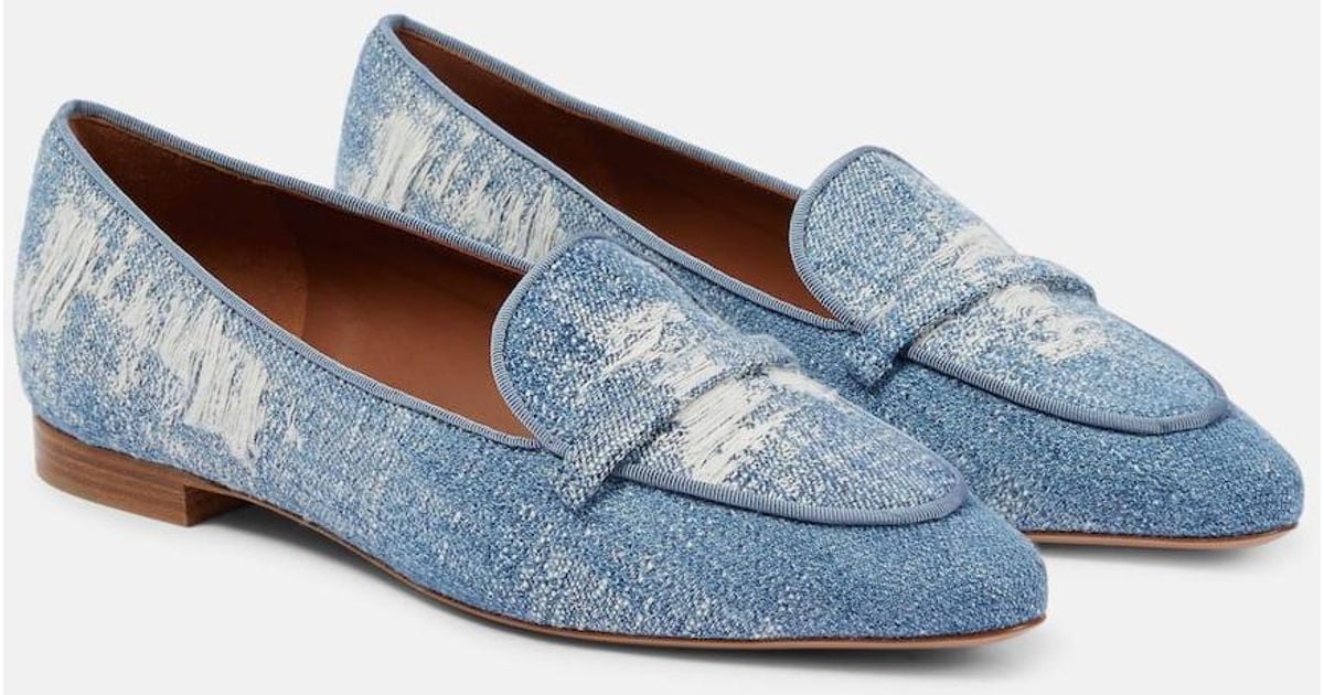 Malone Souliers Bruni Denim Loafers in Blue | Lyst UK