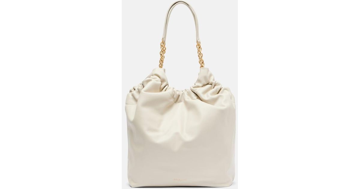 DeMellier Miami Leather Tote Bag in White | Lyst