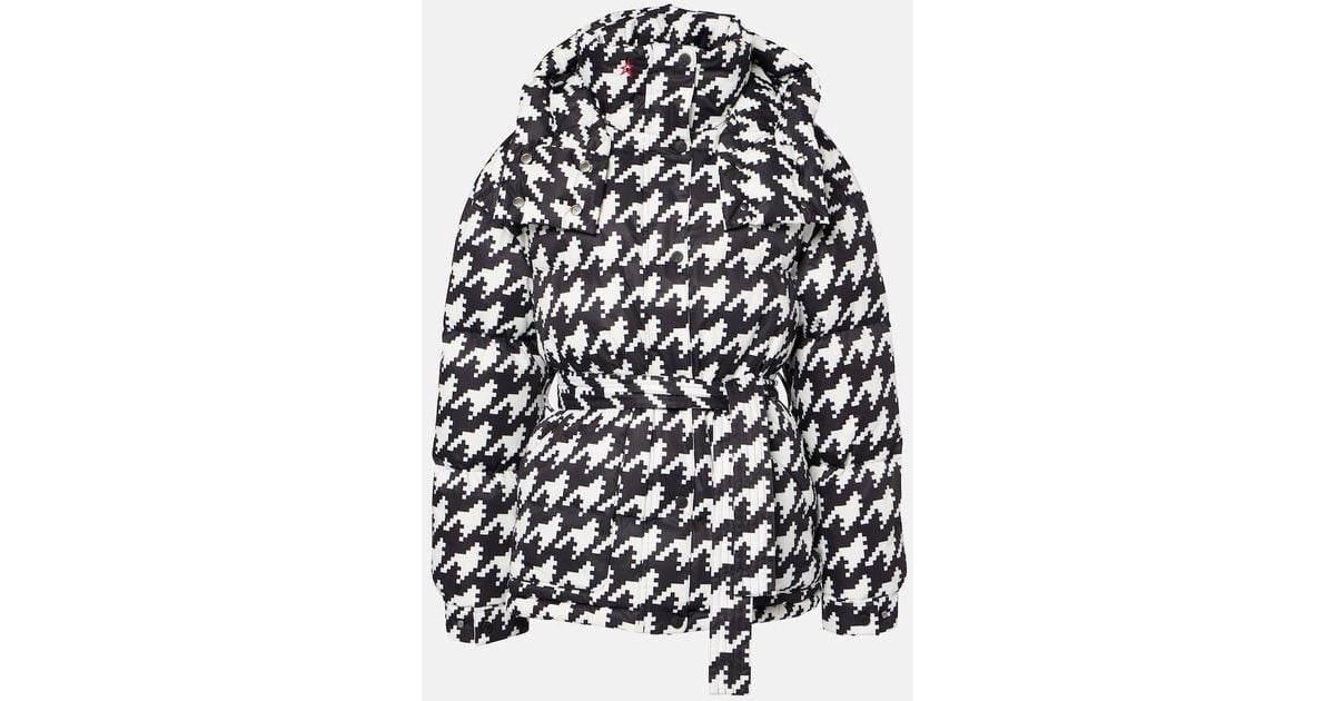 Perfect Moment Maya Houndstooth Ski Jacket in White | Lyst