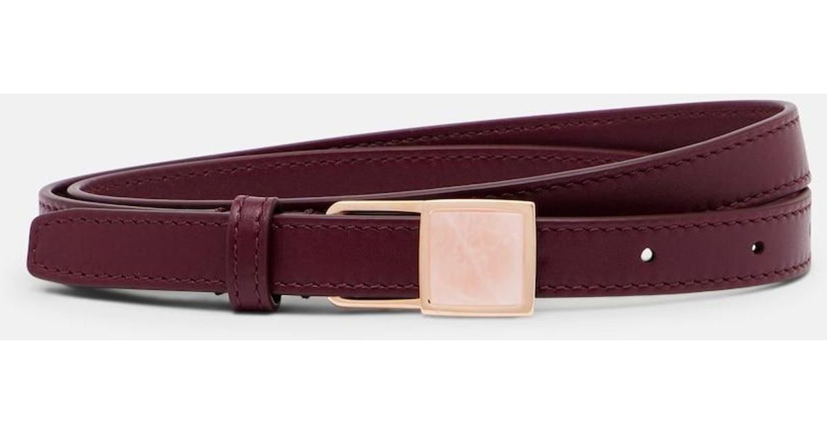 Gabriela Hearst Nina Embellished Leather Belt in Purple | Lyst UK