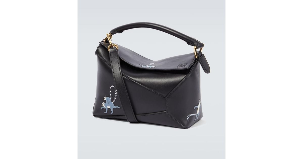 Loewe X Suna Fujita Lemur Puzzle Small Bag in Black for Men | Lyst