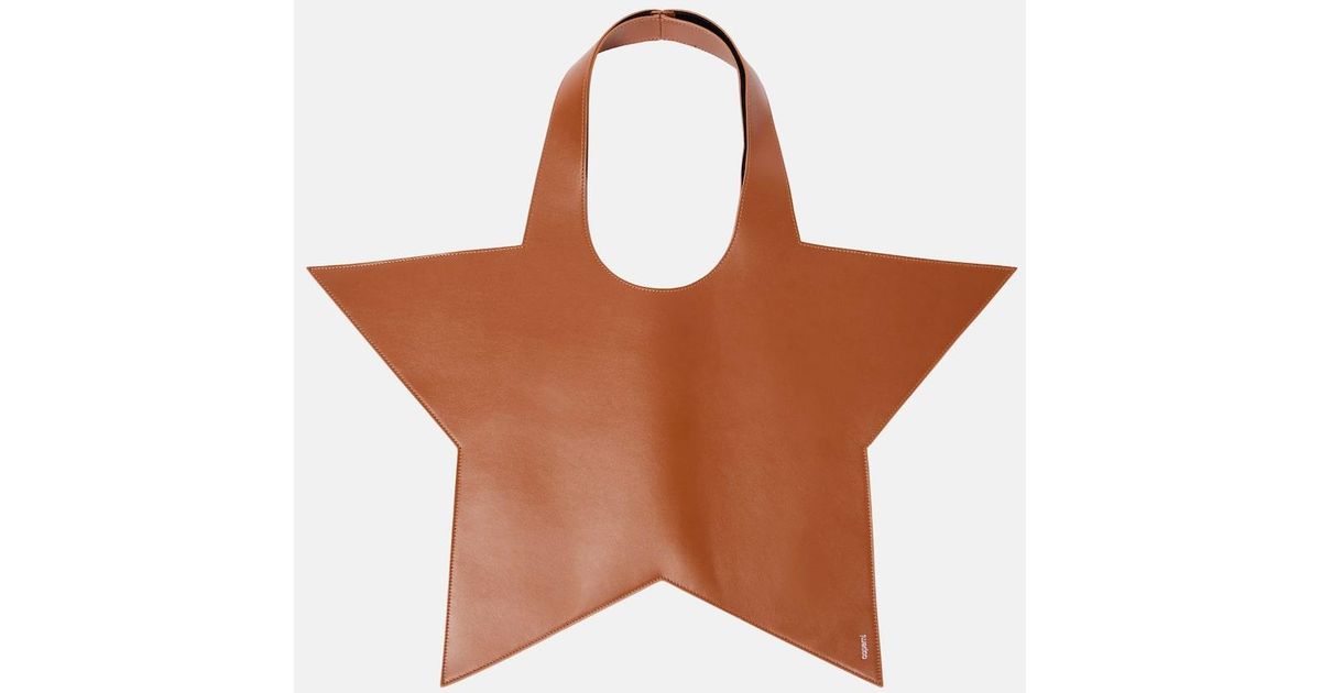 Coperni Star Leather Tote Bag in Brown | Lyst UK
