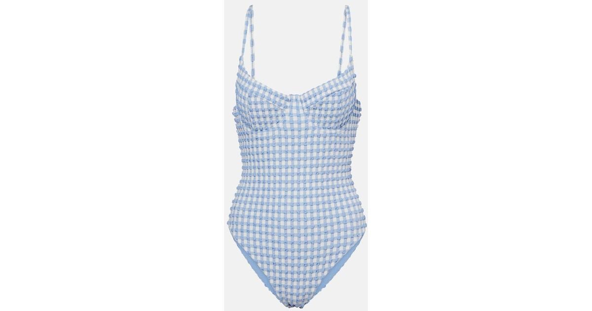 Jonathan Simkhai Suni Swimsuit in Blue | Lyst