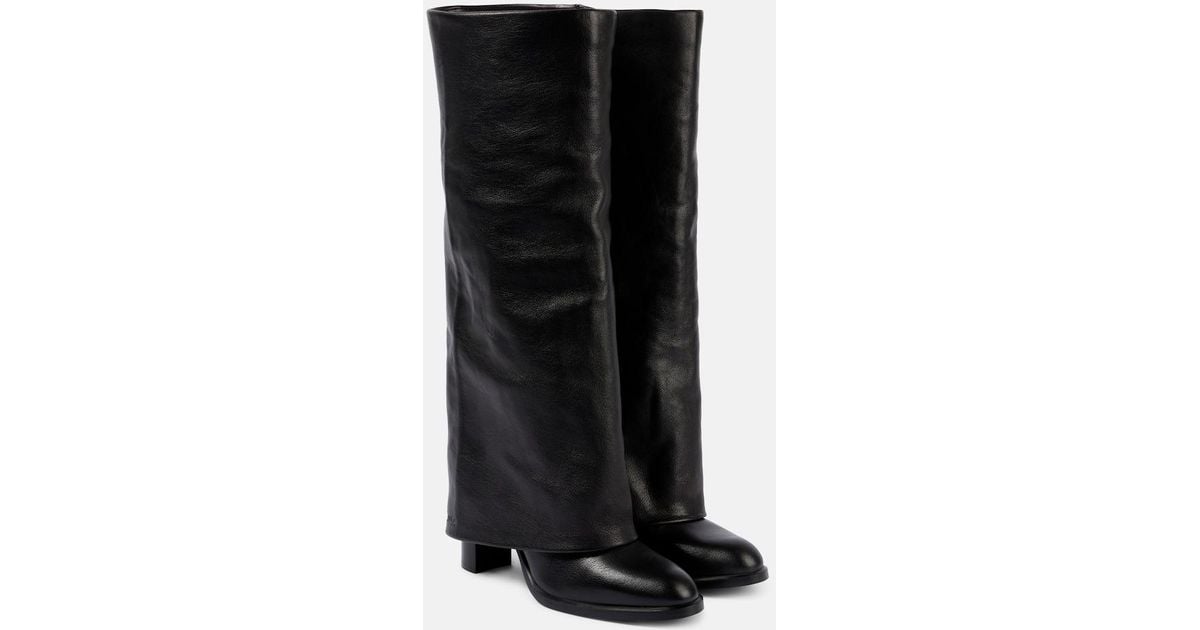 See By Chloé Melia Leather Over-The-Knee Boots in Black | Lyst