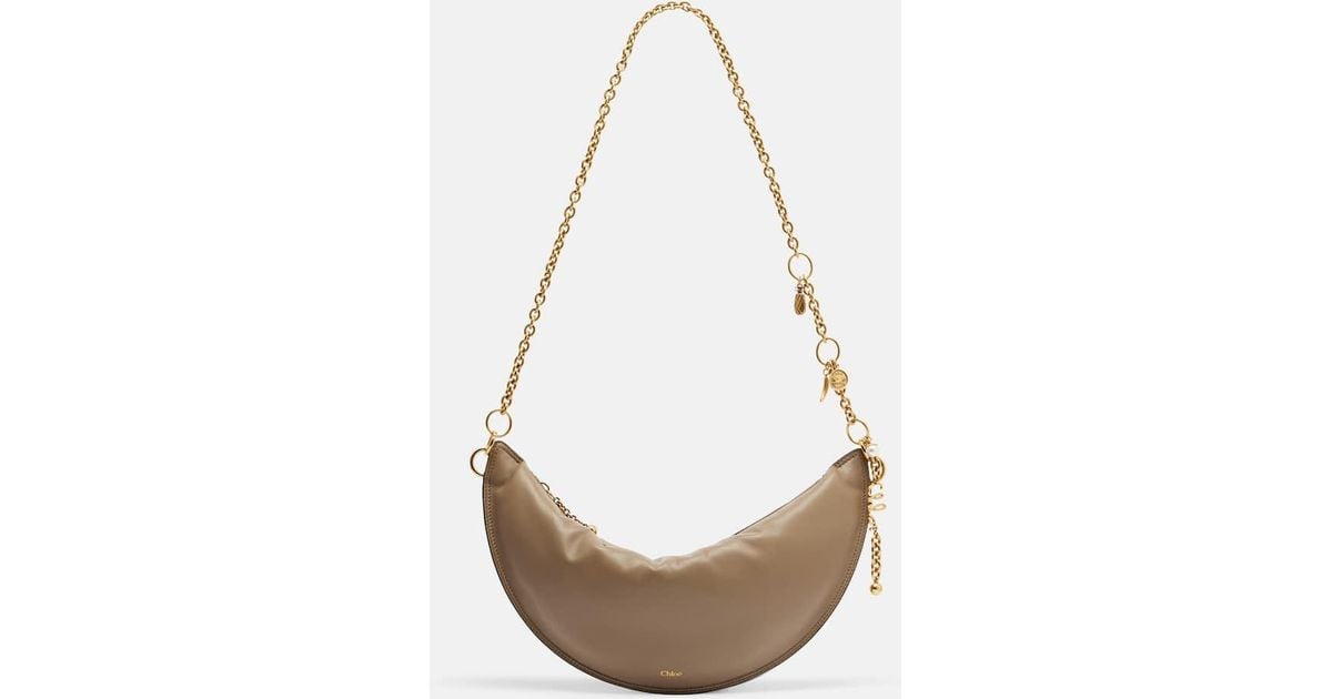 Chloé Icons Leather Shoulder Bag in White | Lyst UK