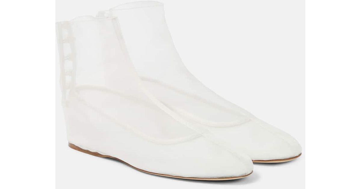 The Row Nymph Organza Ballet Flats in White | Lyst