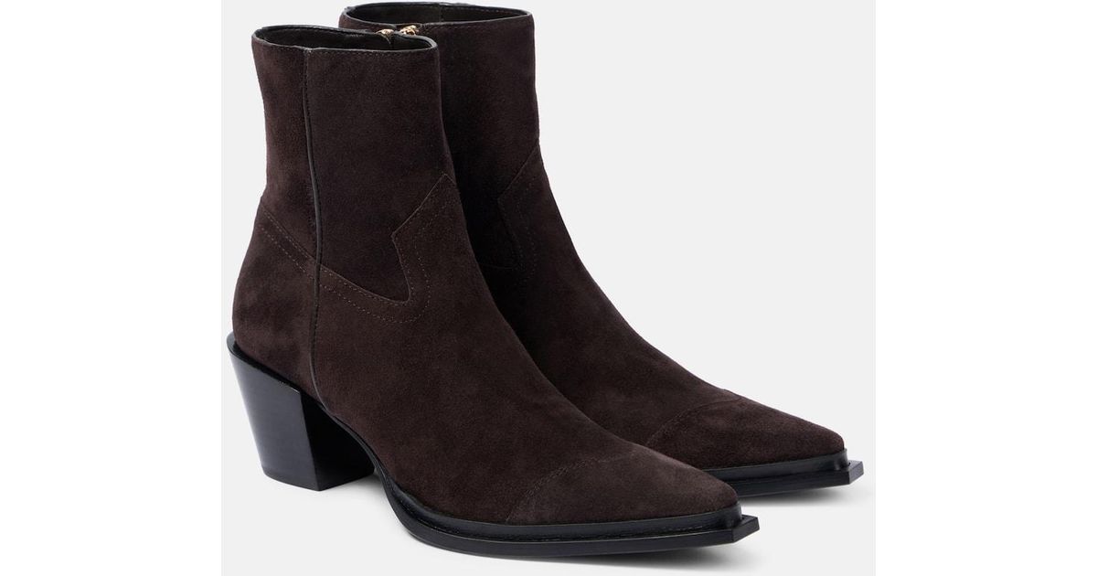 Jimmy Choo Cece Suede Ankle Boots in Black | Lyst