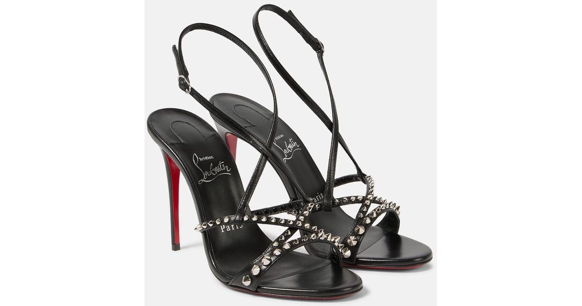 Christian Louboutin Tatooshka Heeled Sandals in Black | Lyst
