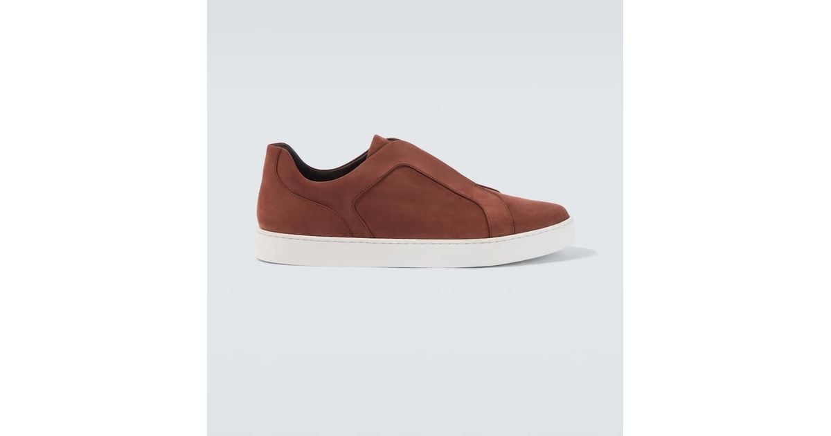Manolo Blahnik Agilio Suede Sneakers in Brown for Men | Lyst UK