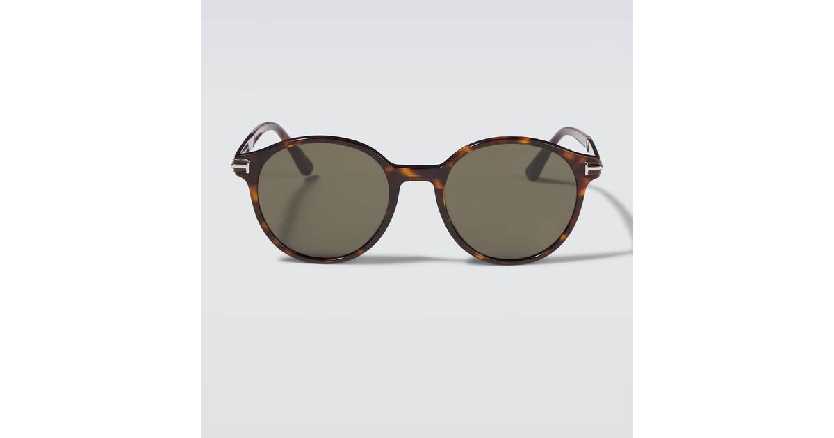 Tom Ford Araki Round Sunglasses in Brown for Men | Lyst UK