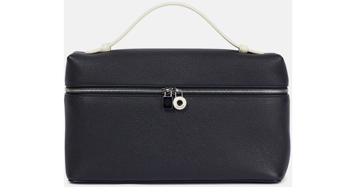 Loro Piana Extra Pocket Leather Shoulder Bag in Black | Lyst