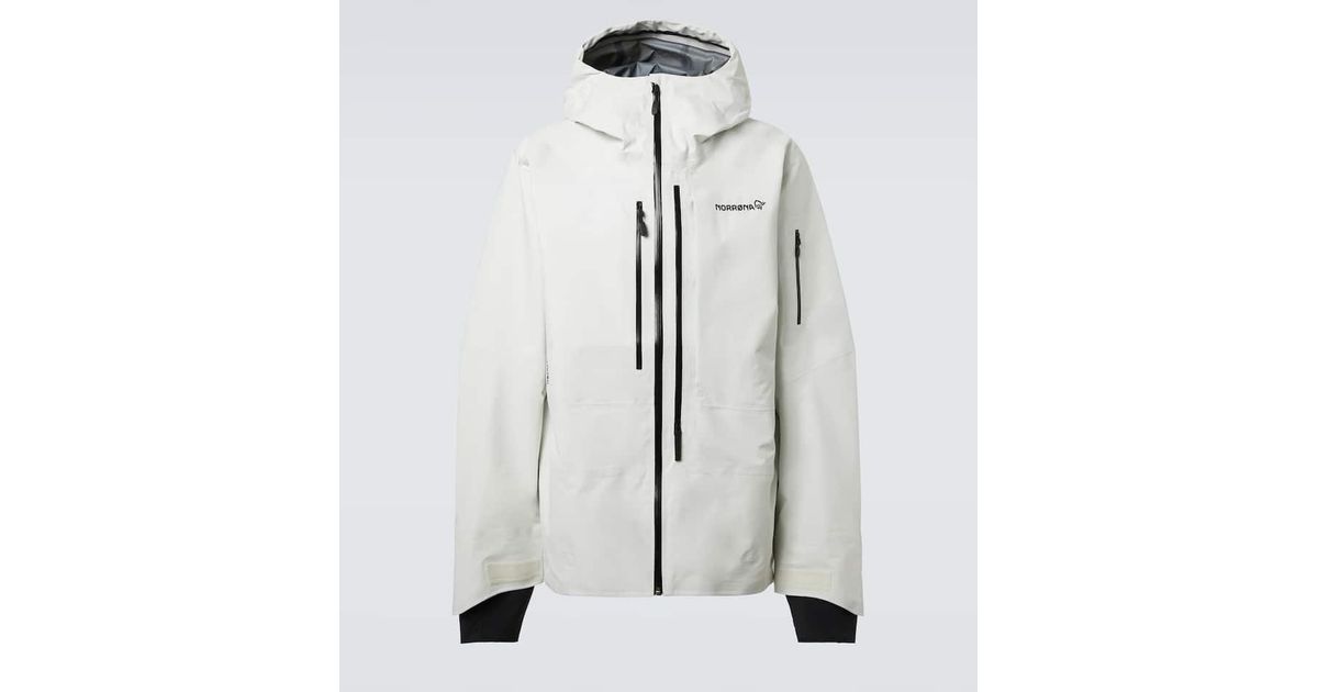 Norrøna Lofoten Hooded Ski Jacket in White for Men | Lyst