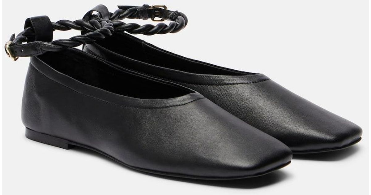 A.Emery Steele Leather Ballet Flats in Black | Lyst