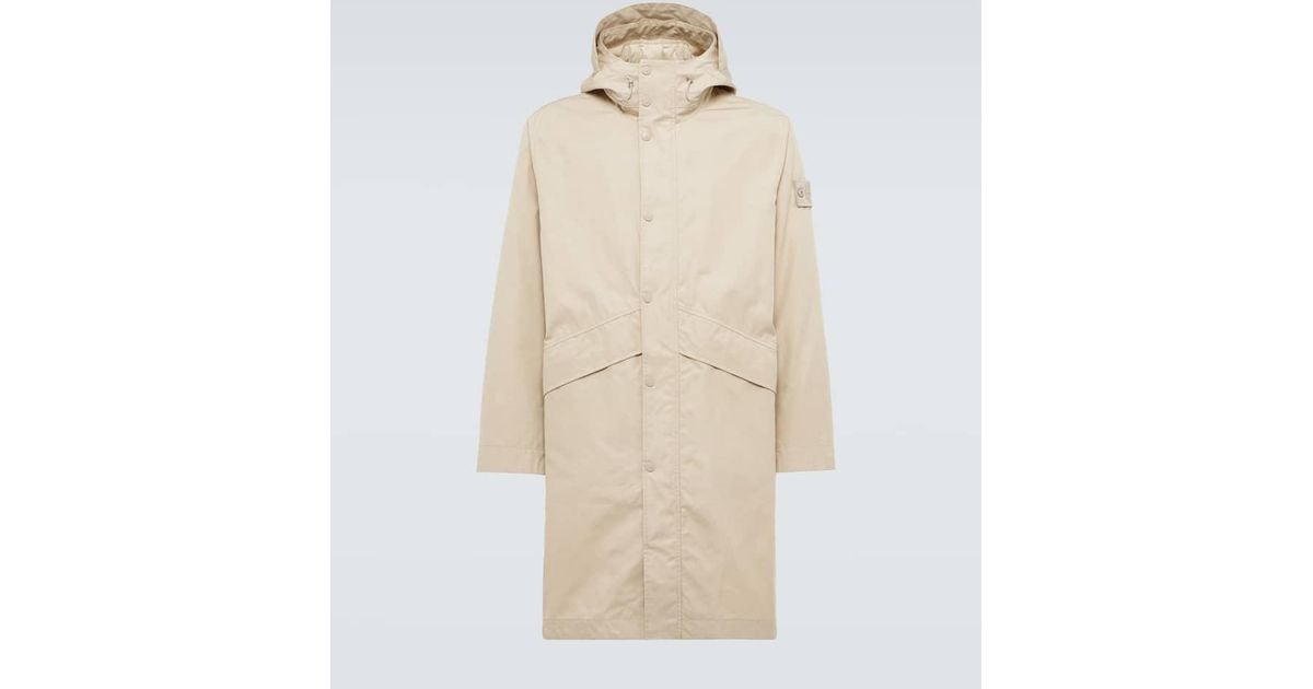 Stone Island Ghost Compass Cotton Gabardine Down Jacket in Natural for ...