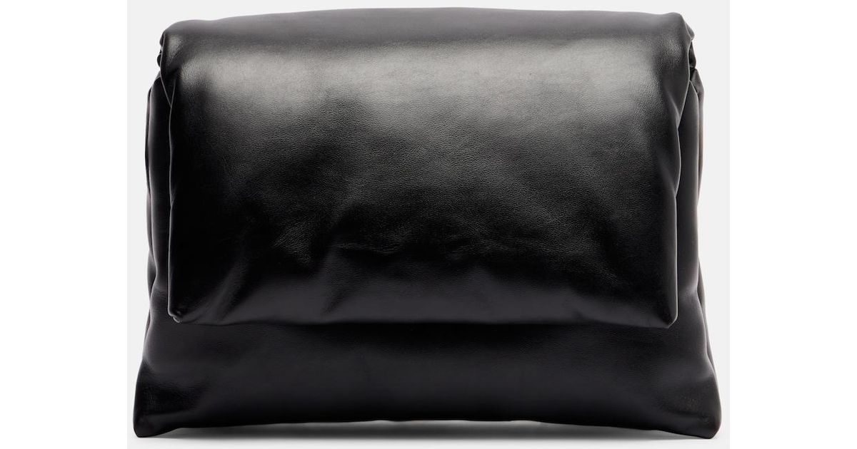 Moncler Genius Jil Sander Leather Crossbody Bag in Black | Lyst