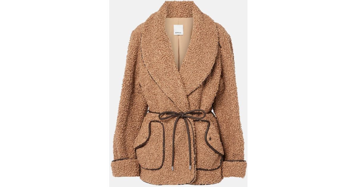 Jonathan Simkhai Kimia Faux Fur Jacket in Brown | Lyst