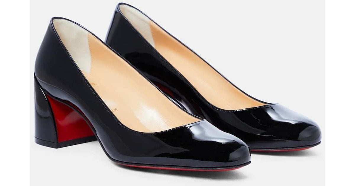 Christian Louboutin Miss Sab 55 Patent Leather Pumps in Blue | Lyst