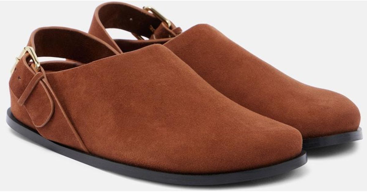 A.Emery Louis Suede Slingback Flats in Brown | Lyst