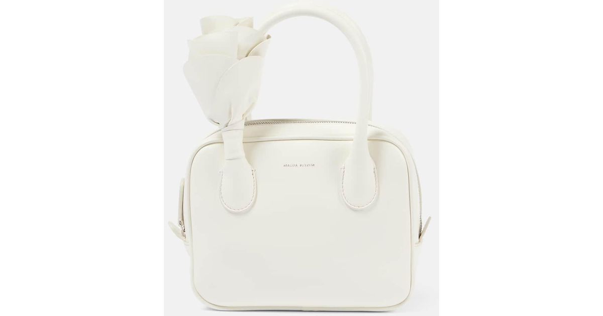 Magda Butrym Brigitte Small Leather Tote Bag in White | Lyst